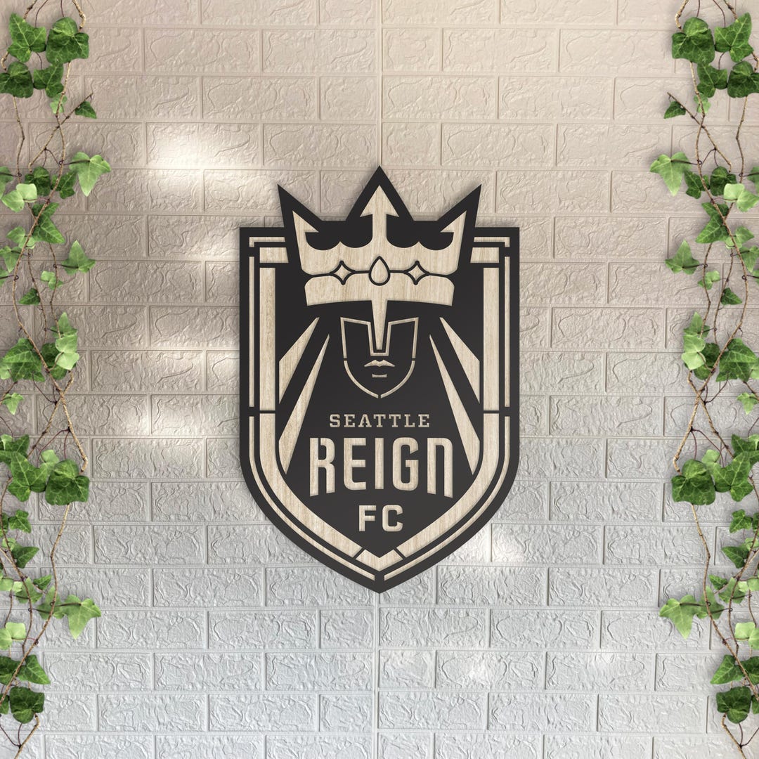 OL Reign seattle Reign FC Wooden Wall Decor, Laser Cut Design With ...