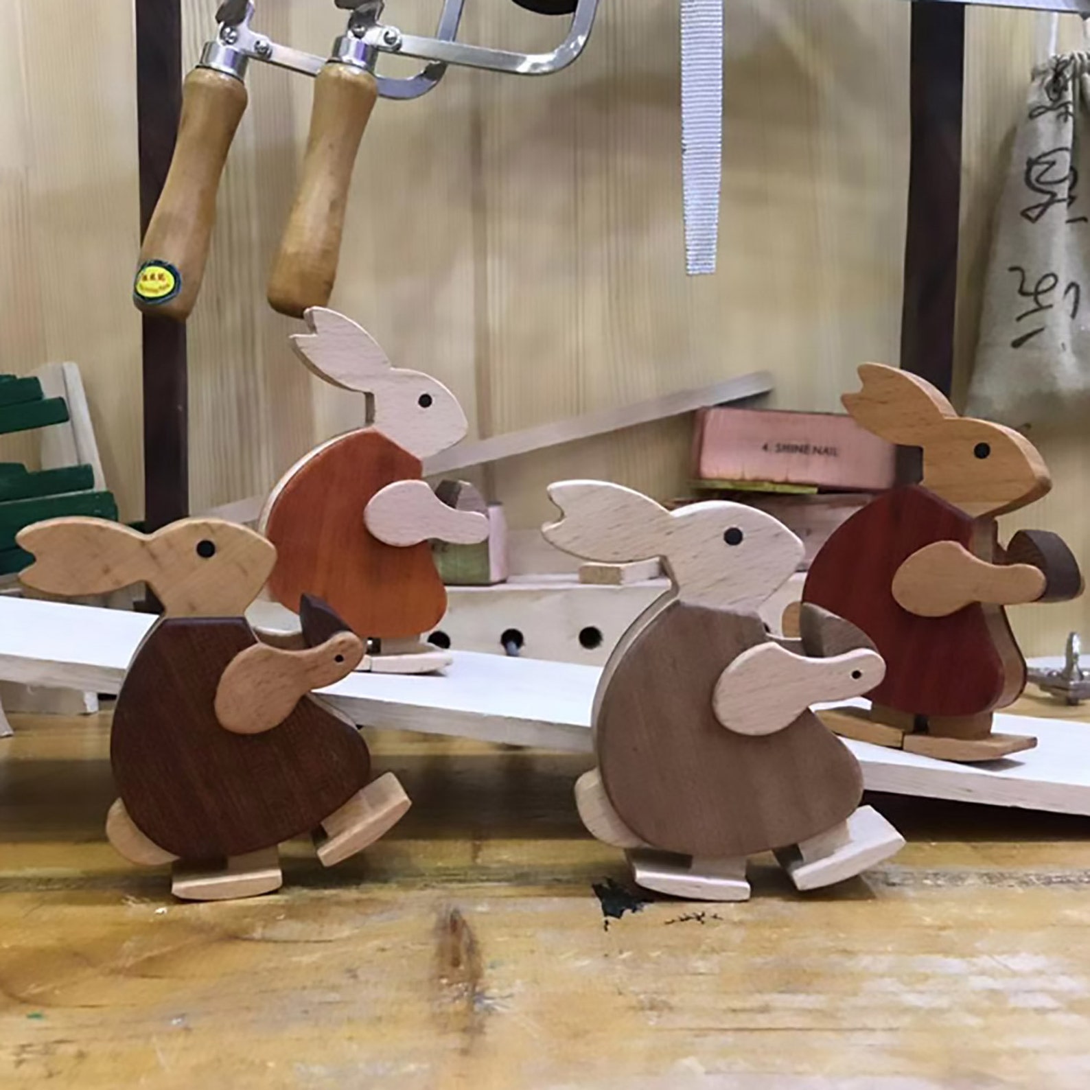 Ramp Walker Toy Wooden Ramp Walker Rabbit Wood Animal Toys - Etsy