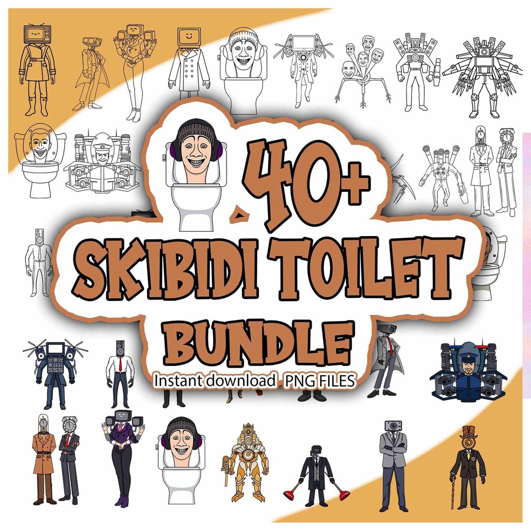 Mega Skibidi Toilet Png, Funny Skibidi Bundle Png, Cartoon Svg Instant ...