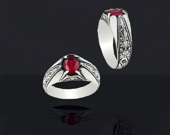 Carved stone ring | Etsy