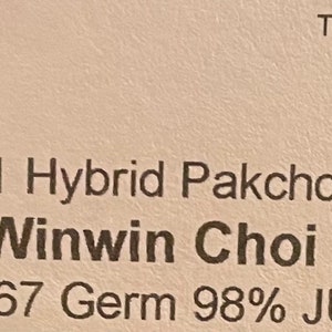 500 Winwin Choi F1 Seeds; Win-win Hybrid Pak Choi; Win Win Pac Choi ...