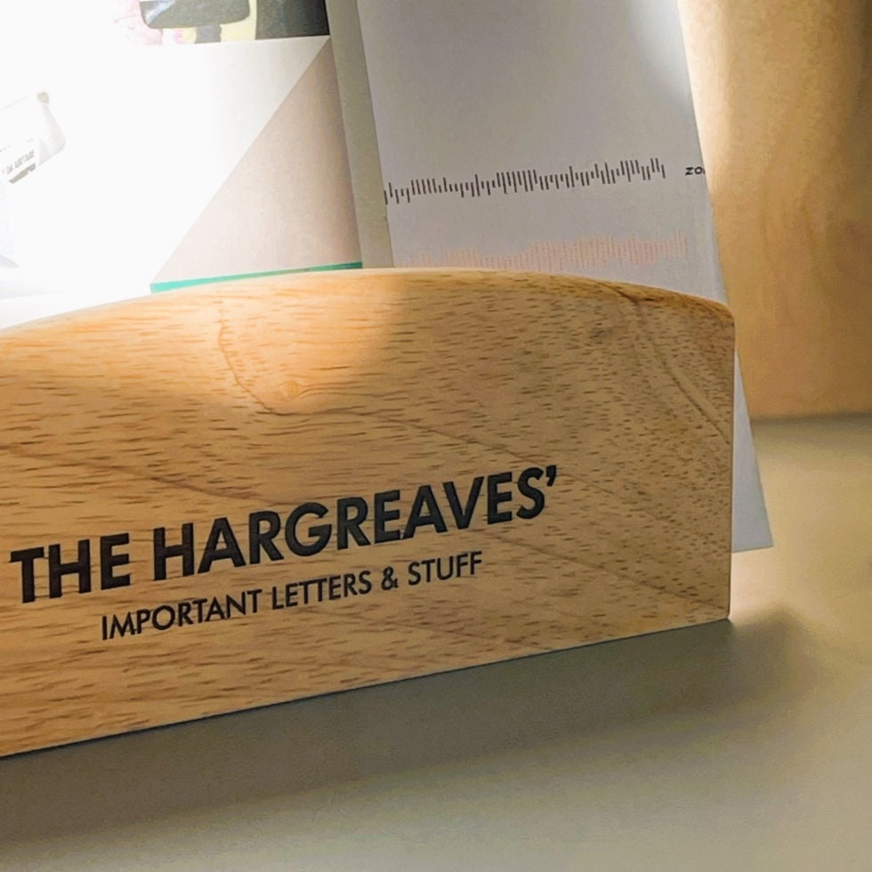 Personalised Wooden Letter Rack Wooden Letter Organiser - Etsy