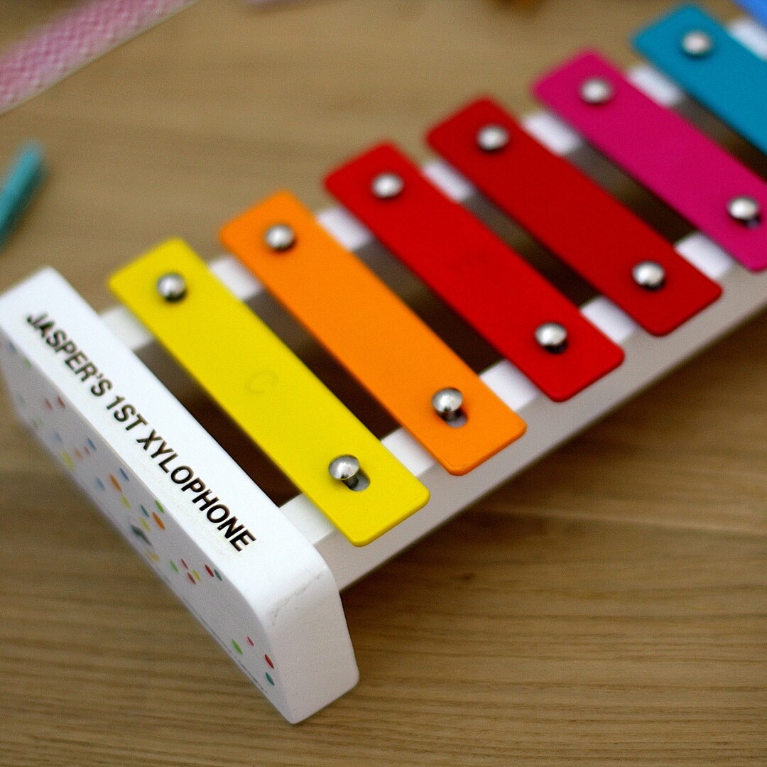 Personalized Wooden Xylophone: Multi-colored Kids Instrument - Etsy