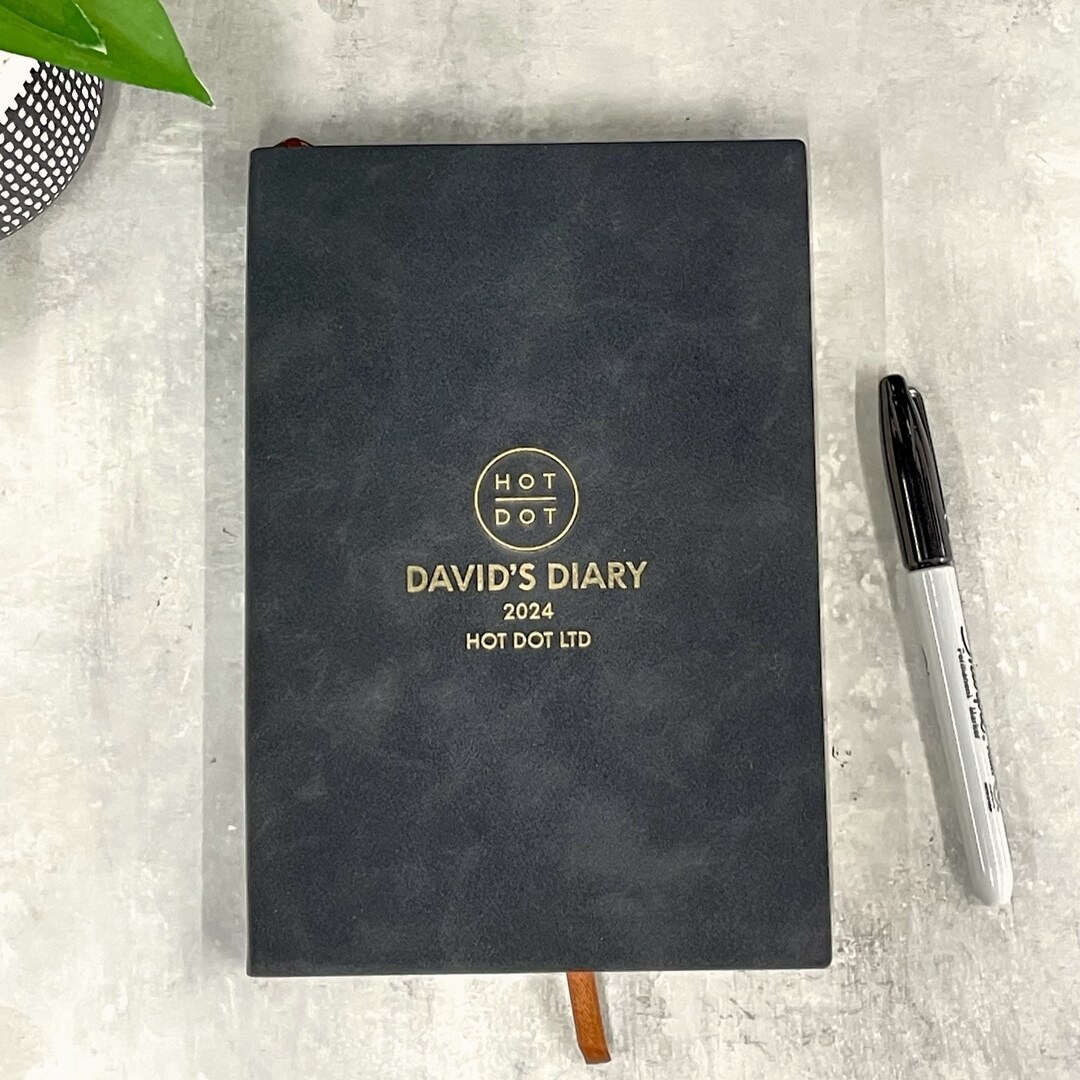 Personalised Leather Diary for 2024 Gifts for Teachers Branding for ...