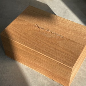 Personalised Large Solid Oak Keepsake Box | Oak Memory Box | Special ...