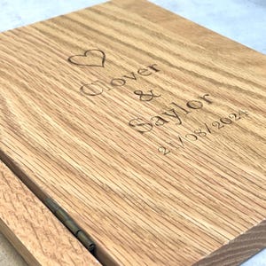 Personalised Wooden Book Picture Frame | Personalised Oak Picture Frame ...