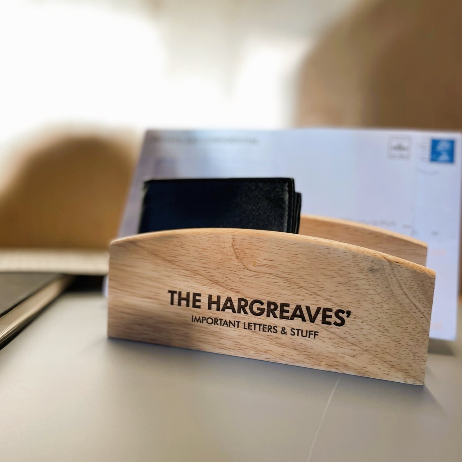 Personalised Wooden Letter Rack Wooden Letter Organiser - Etsy