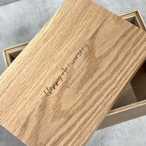 Personalised Large Solid Oak Keepsake Box | Oak Memory Box | Special ...