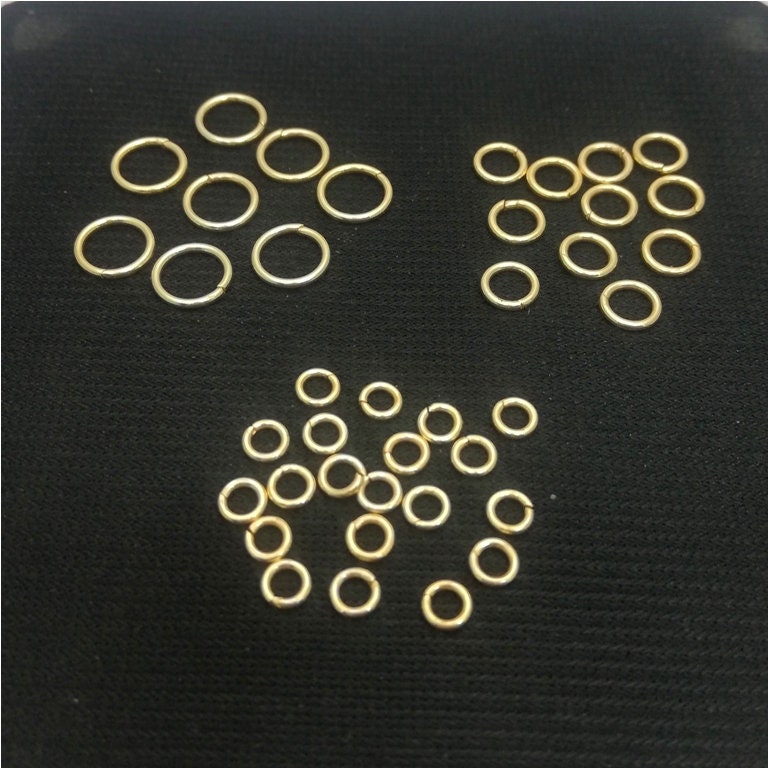 50 Piece Set of Gold Finish Open Jump Rings Metal Jewelry | Etsy