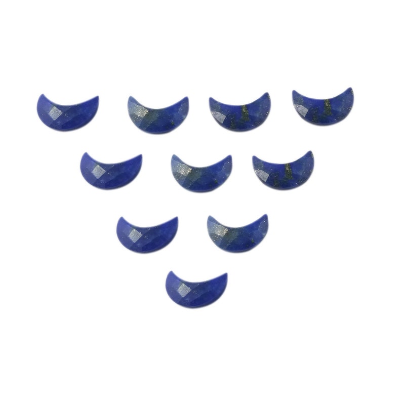 Lapis Lazule Half Moon Crescent Gemstone Drill Facility - Etsy