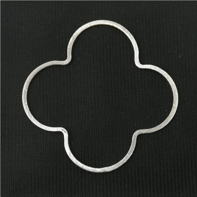 5 Piece Set of Metal Brushed Silver Finish Clover Metal - Etsy