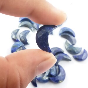 Lapis Lazule Half Moon Crescent Gemstone Drill Facility Available ...