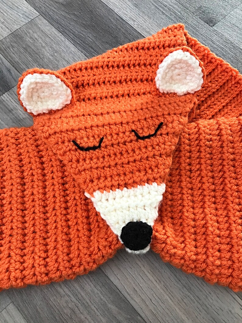 Fox Scarf Crochet Digital PDF Pattern Keyhole Scarf - Etsy