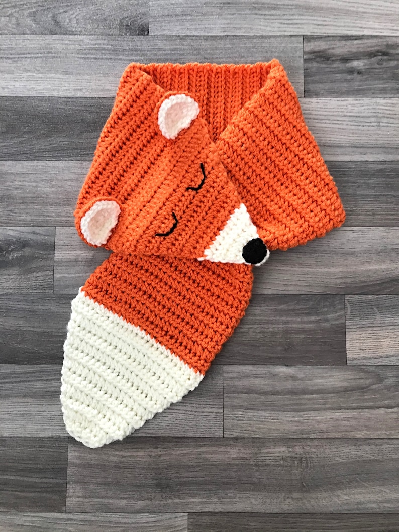 Fox Scarf | Crochet | Digital PDF Pattern | Keyhole Scarf | Woodland ...