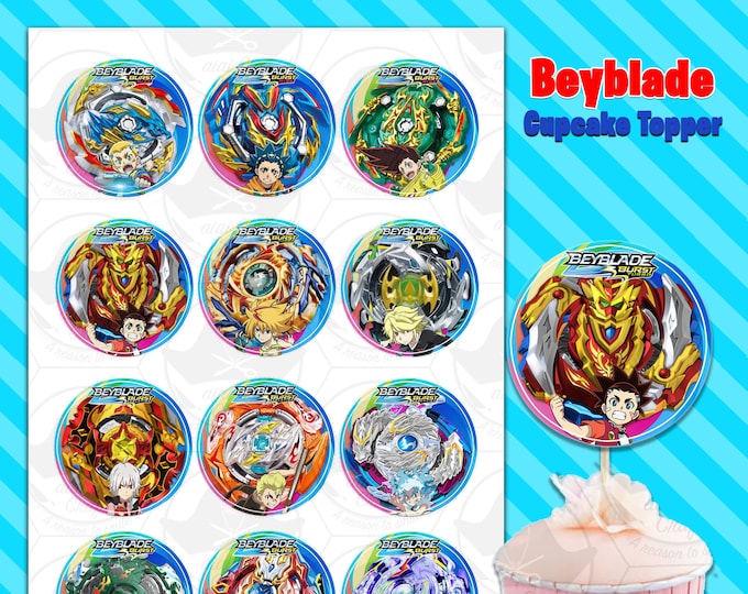 Beyblade Cake Topper Digital Printable - Full A4 Size Paper-with ...