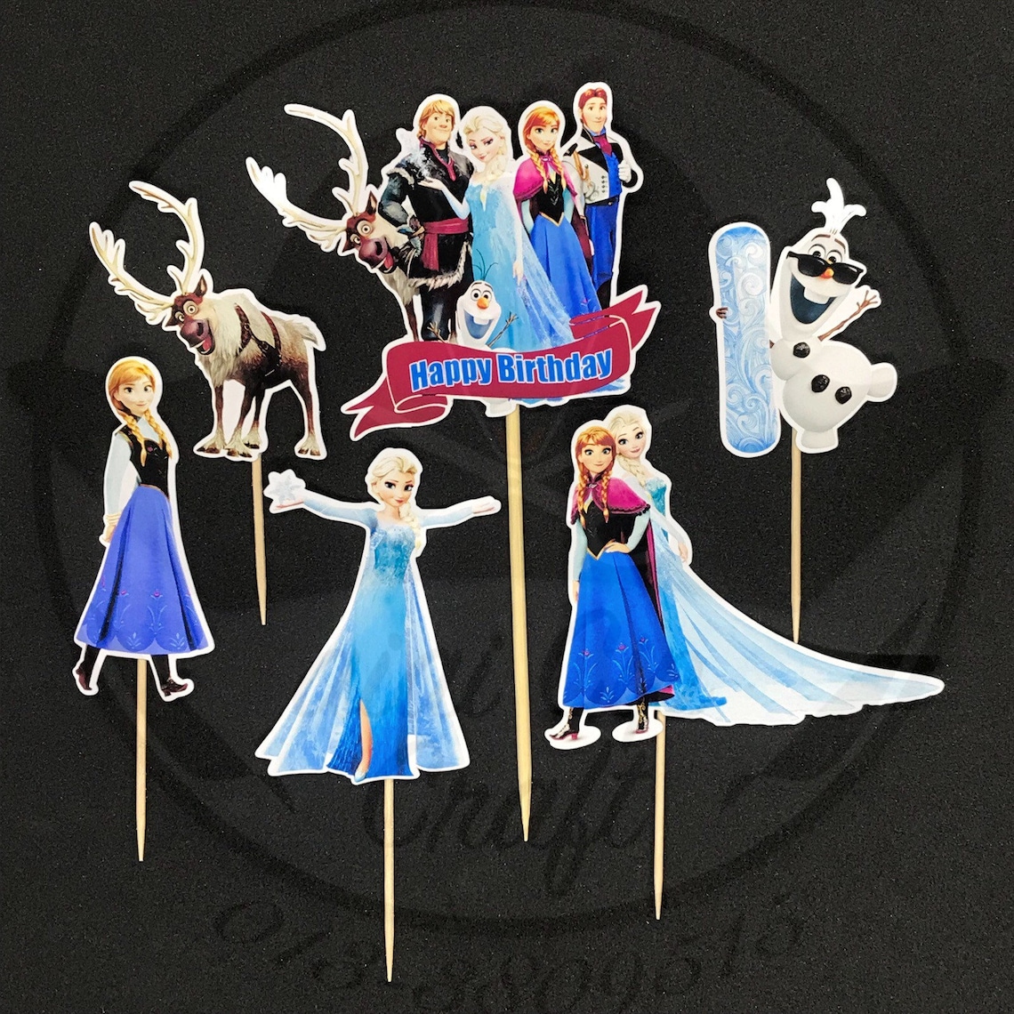 Frozen Theme Cake Topper Digital Template | Etsy Canada