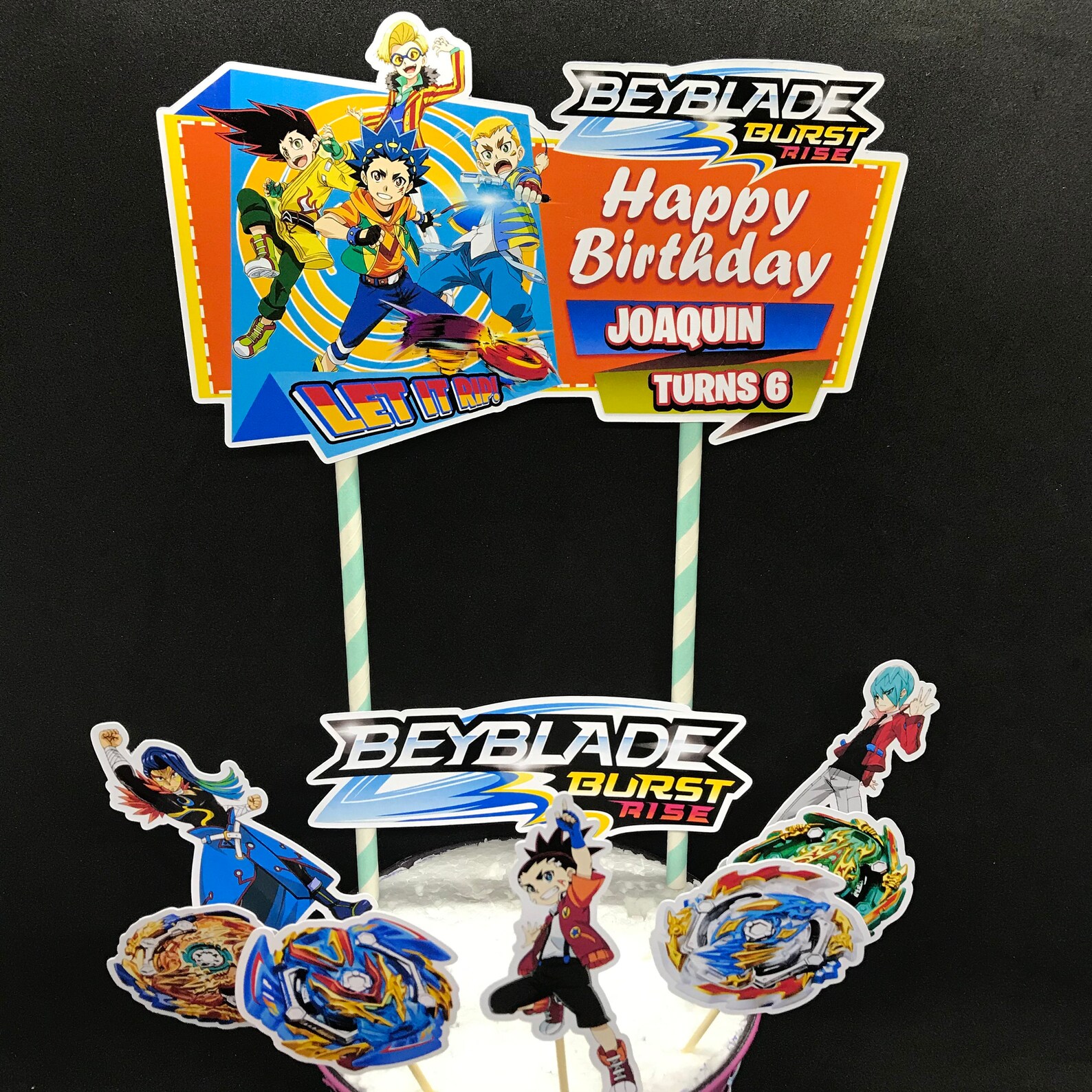Digital Printable Files Beyblade Burst Rise Cake Topper V4 - Etsy UK