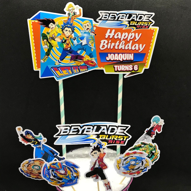 Digital Printable Files Beyblade Burst Rise Cake Topper V4 - Etsy Canada