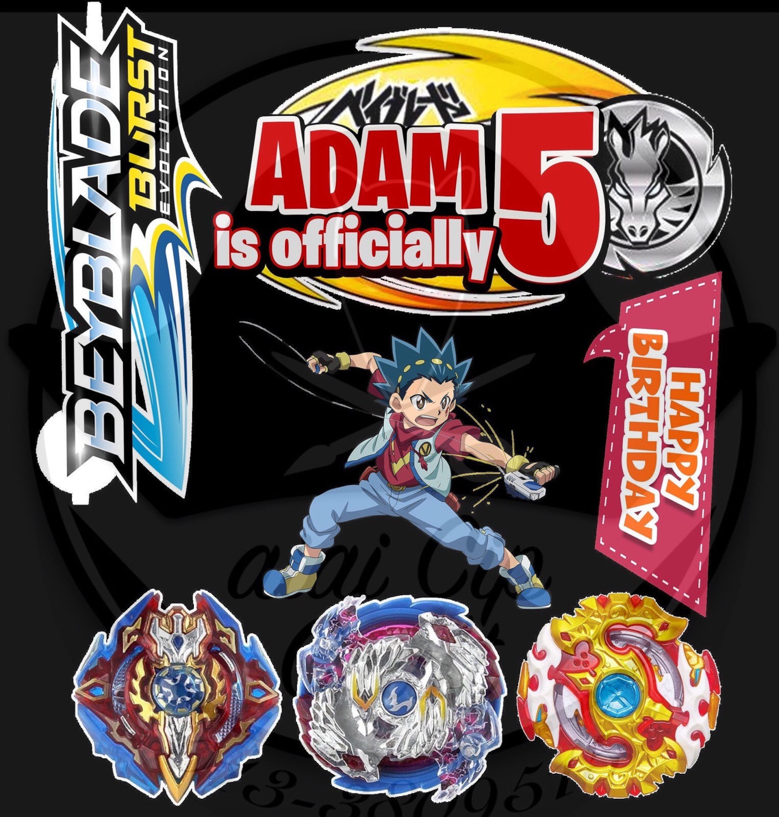 Custom Beyblade Cake Topper Printout V3 - Etsy Canada