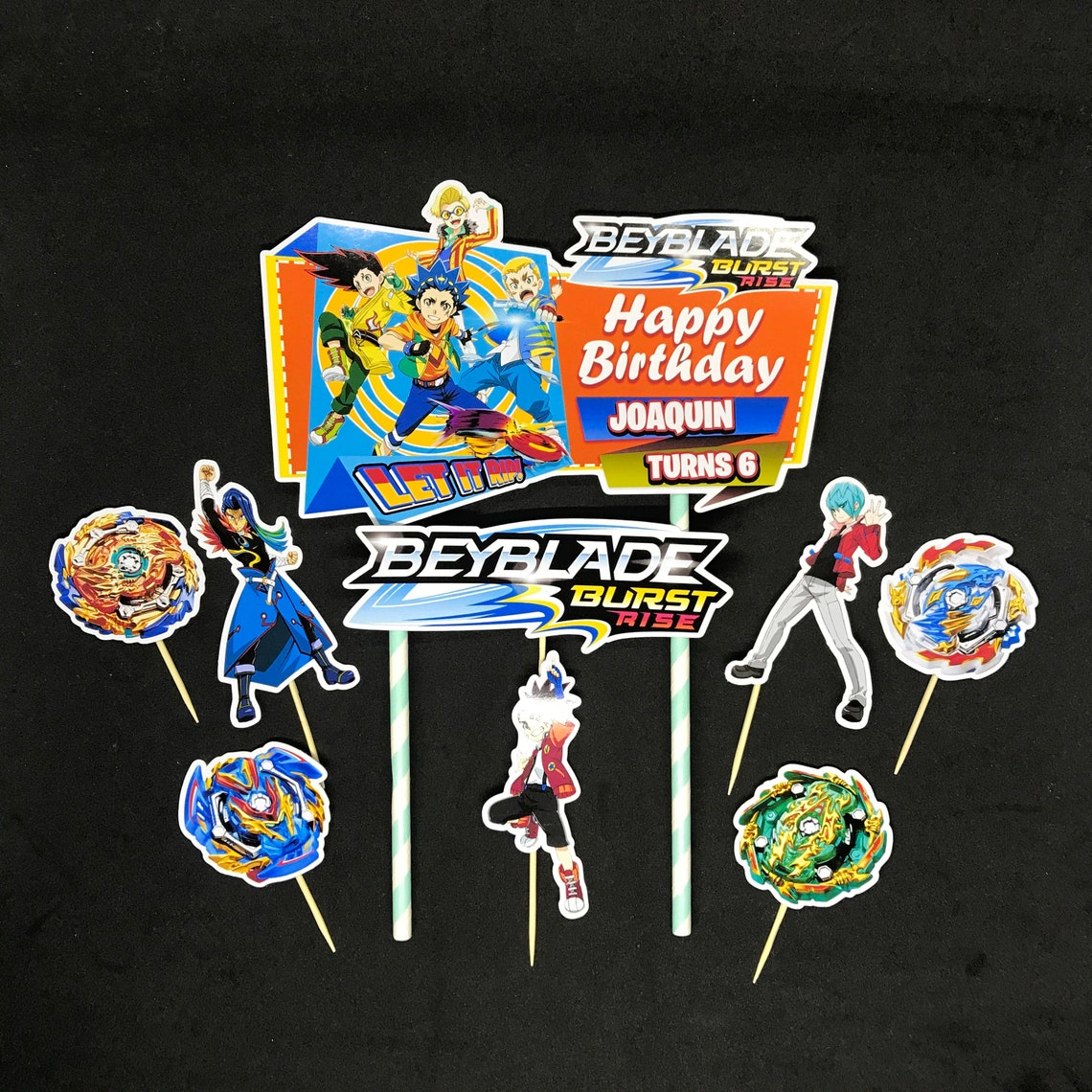 Digital Printable Files Beyblade Burst Rise Cake Topper V4 | Etsy Canada