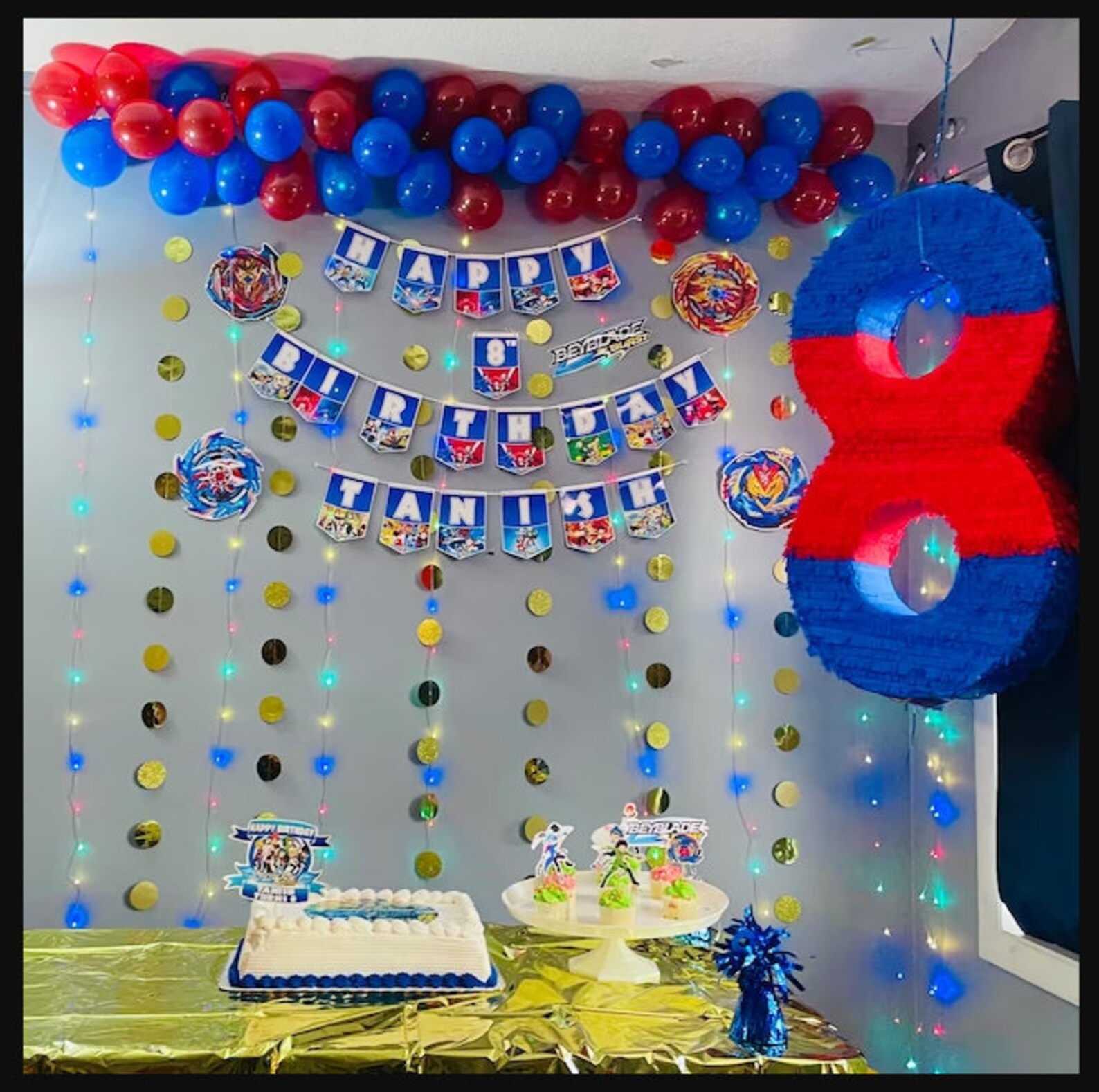 Digital Beyblade Banner for Birthday Party With Kid's Name - Etsy