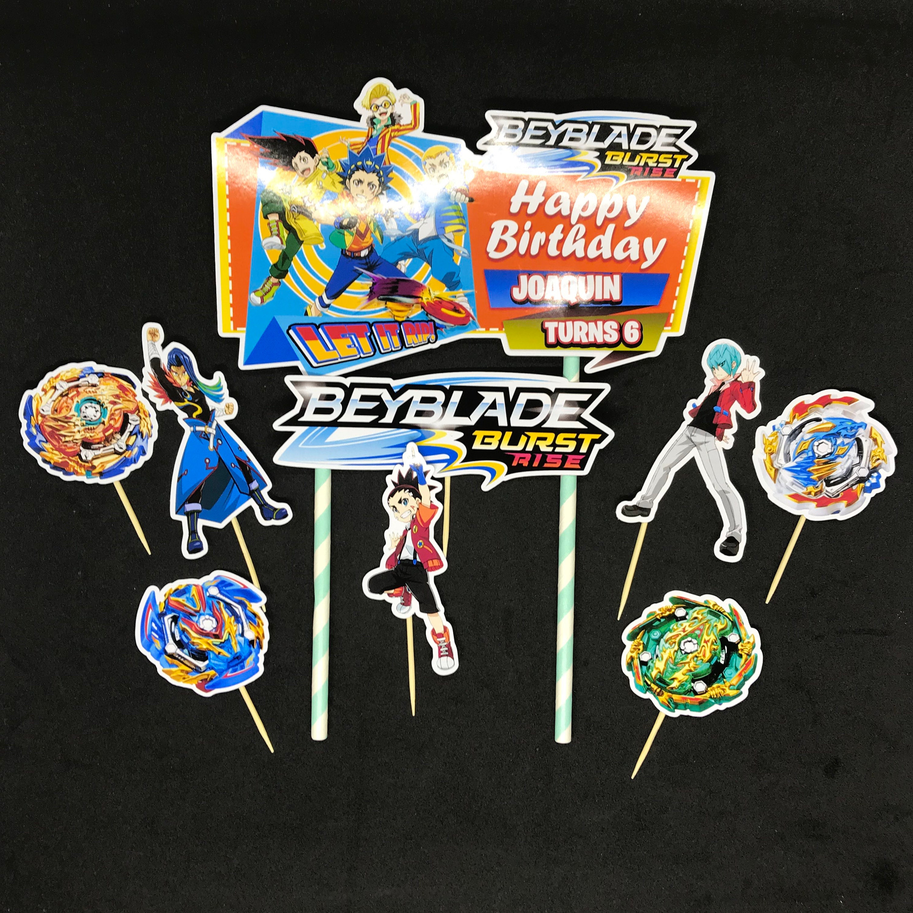 Digital Printable Files Beyblade Burst Rise Cake Topper V4 - Etsy Canada