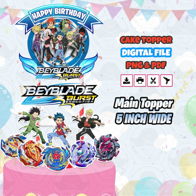 Beyblade X Cake Topper - Etsy
