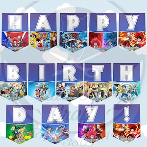 Digital Beyblade Banner for Birthday Party - Etsy