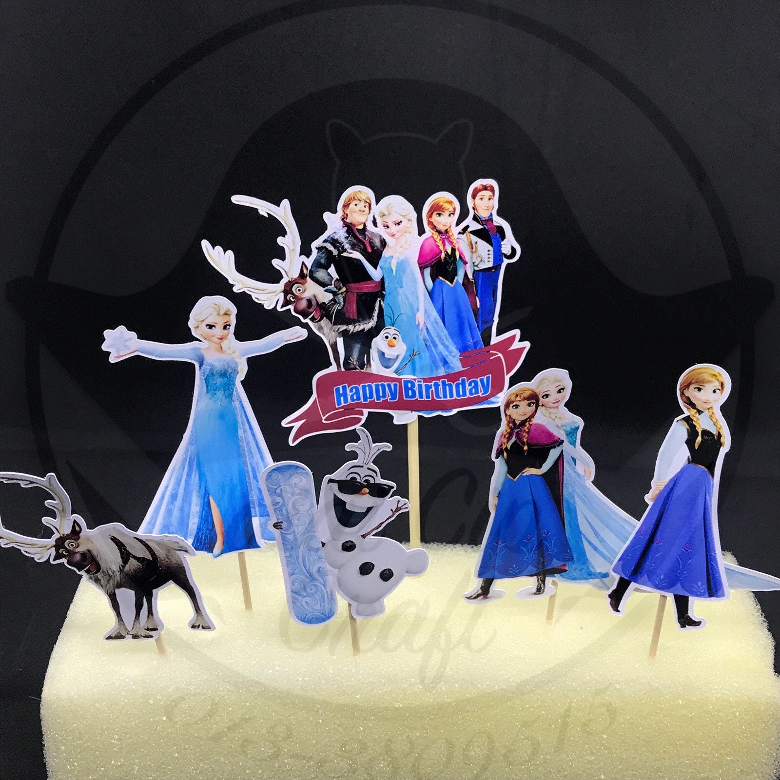 Frozen Theme Cake Topper Digital Template - Etsy Canada