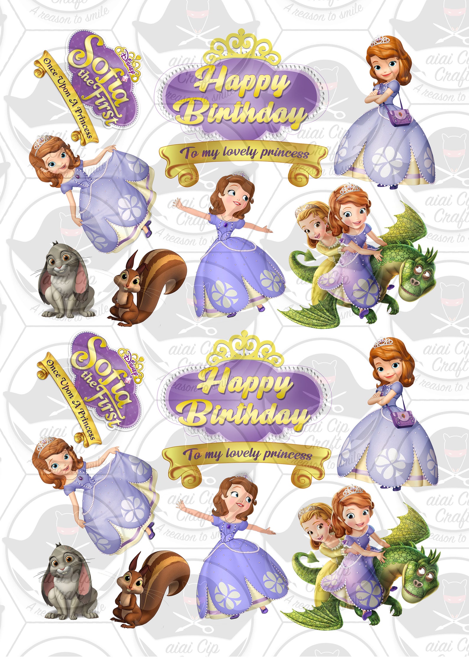 Sofia the First Cake Topper | Etsy