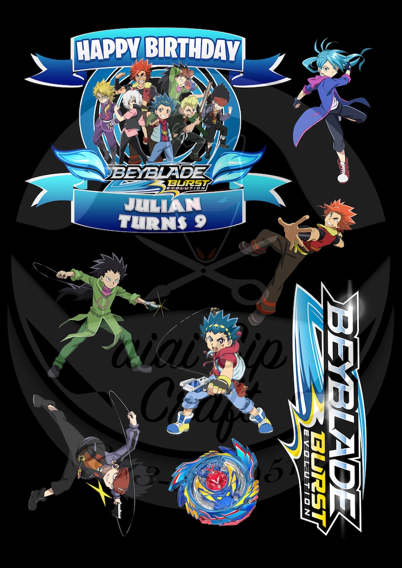 Beyblade Cake Topper Printout V1 | Etsy