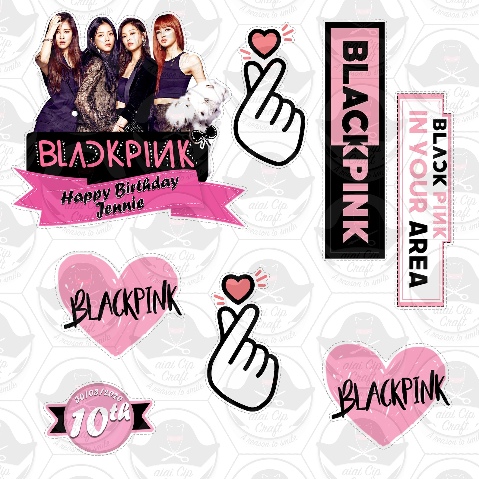 Impresión digital personalizada Blackpink Cake Topper - Etsy España