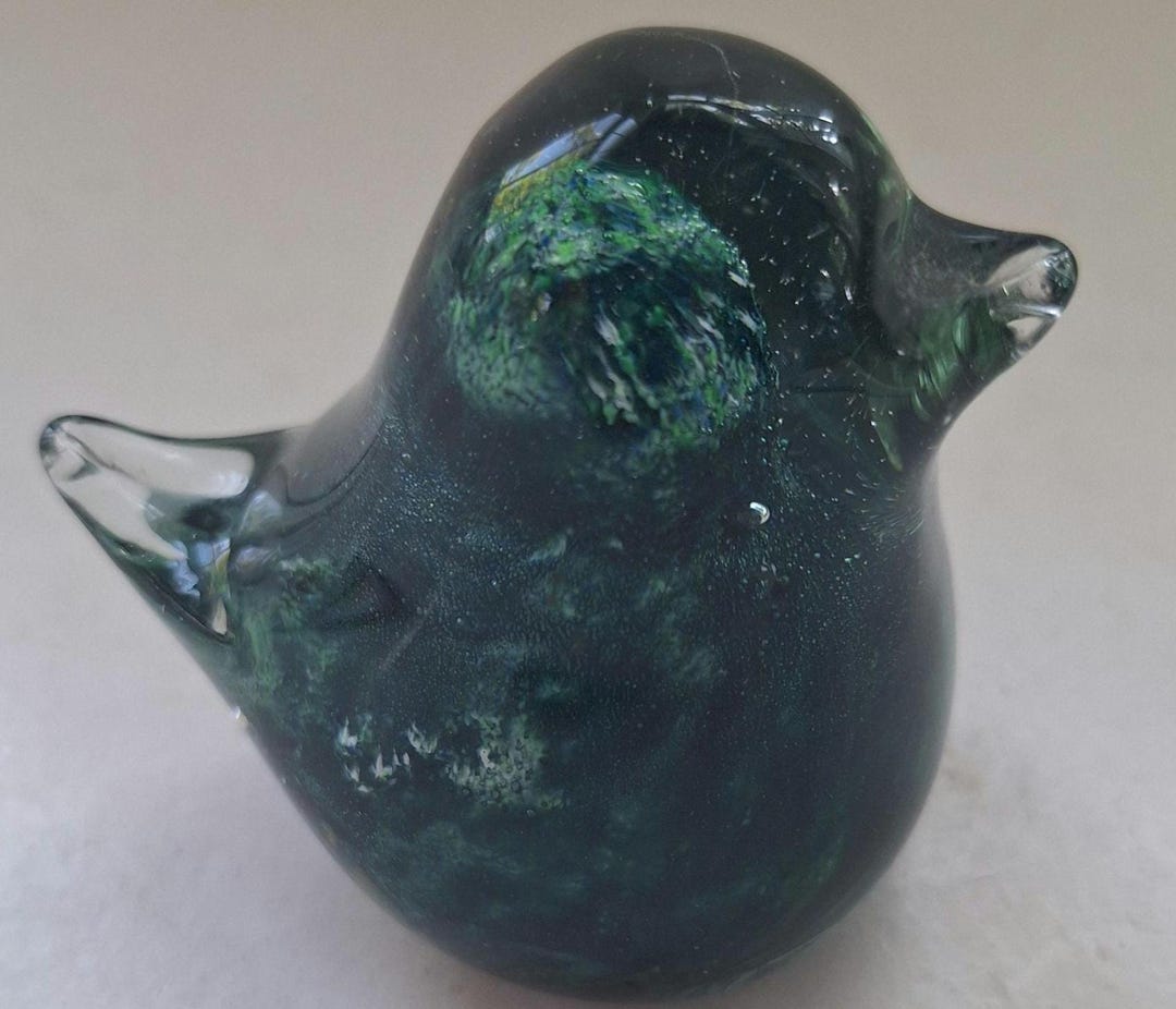 Art Glass Wedgewood Speckled Bird Paperweight 2.75" 8 Ounces. - Etsy