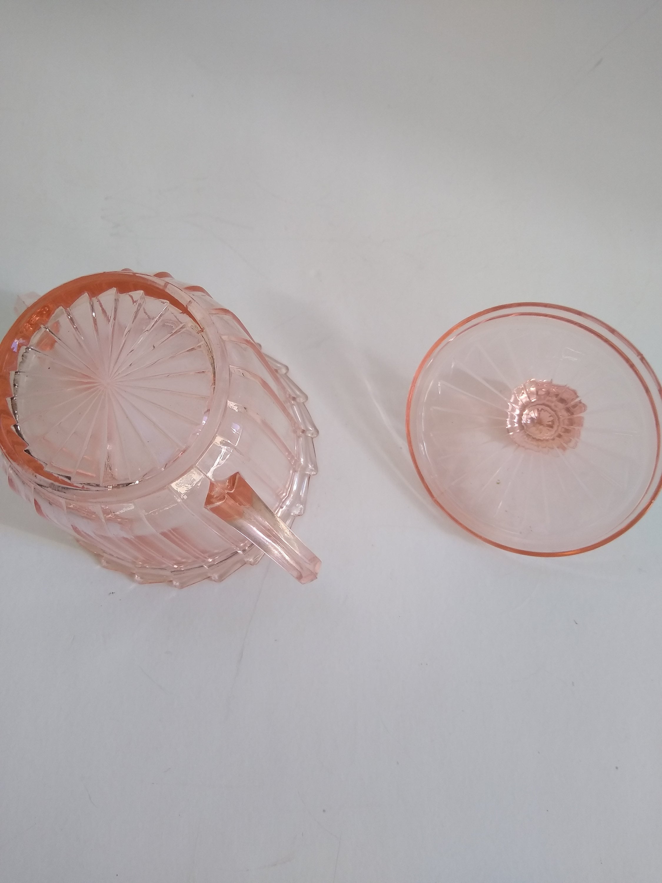 Pink Depression Glass "sierra" Pinwheel Pattern Sugar 5" - Etsy