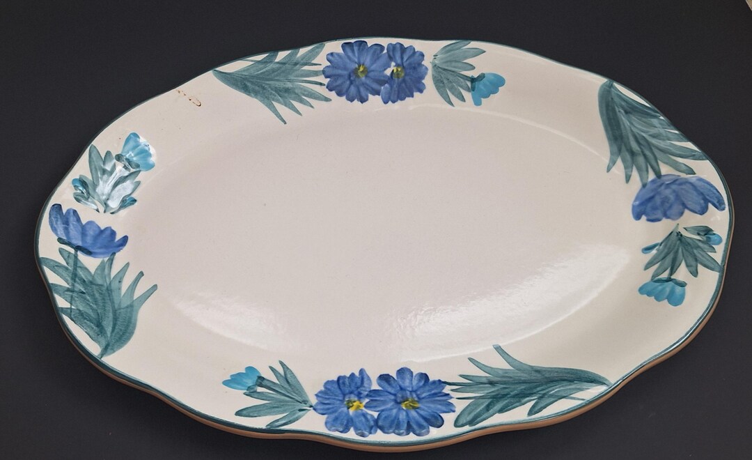 Mid Century Stangl Dahlia Platter: 15" X 10" Floral Serving Dish - Etsy