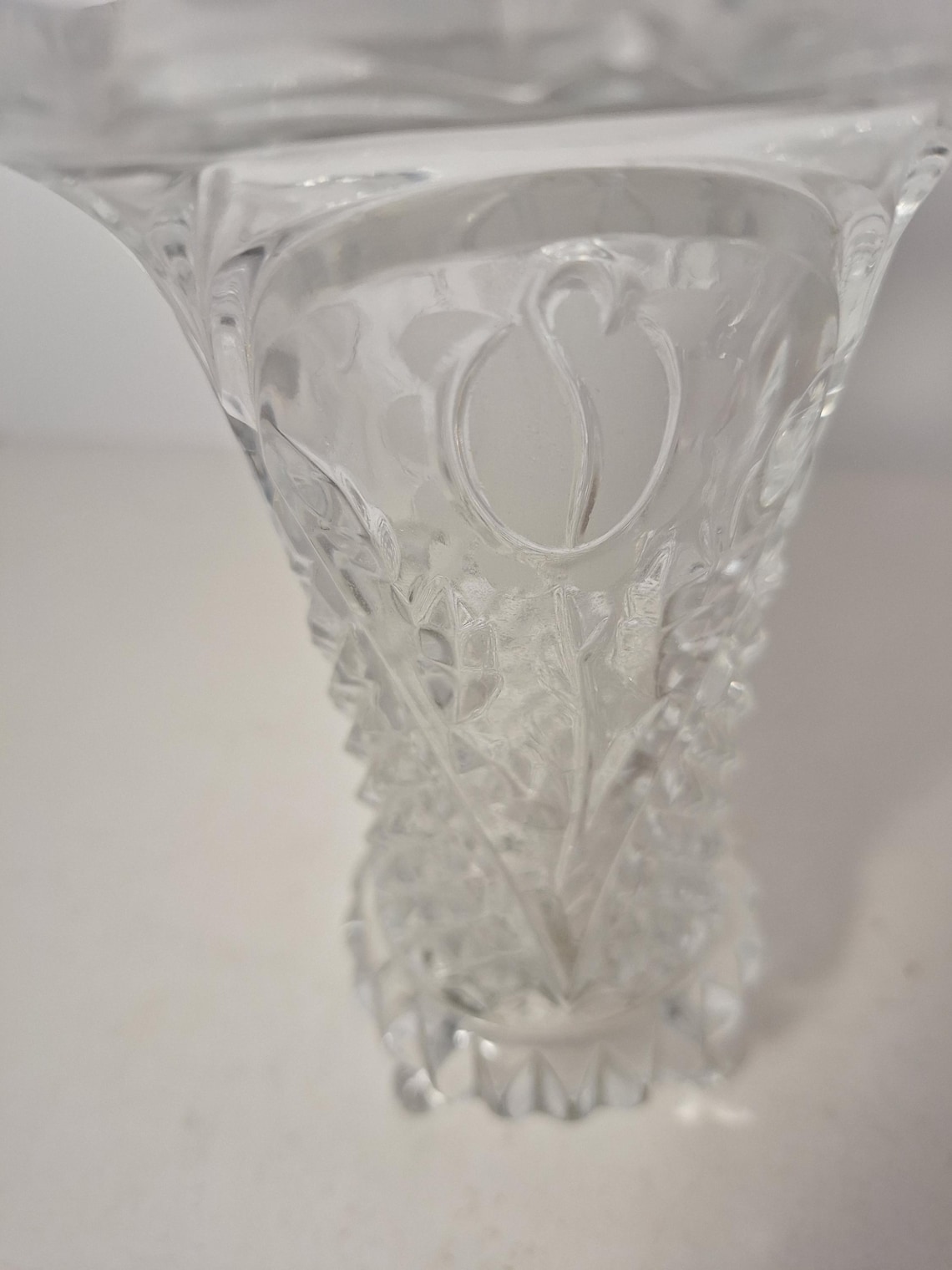 Vintage European 24% Lead Crystal Vase 7". - Etsy