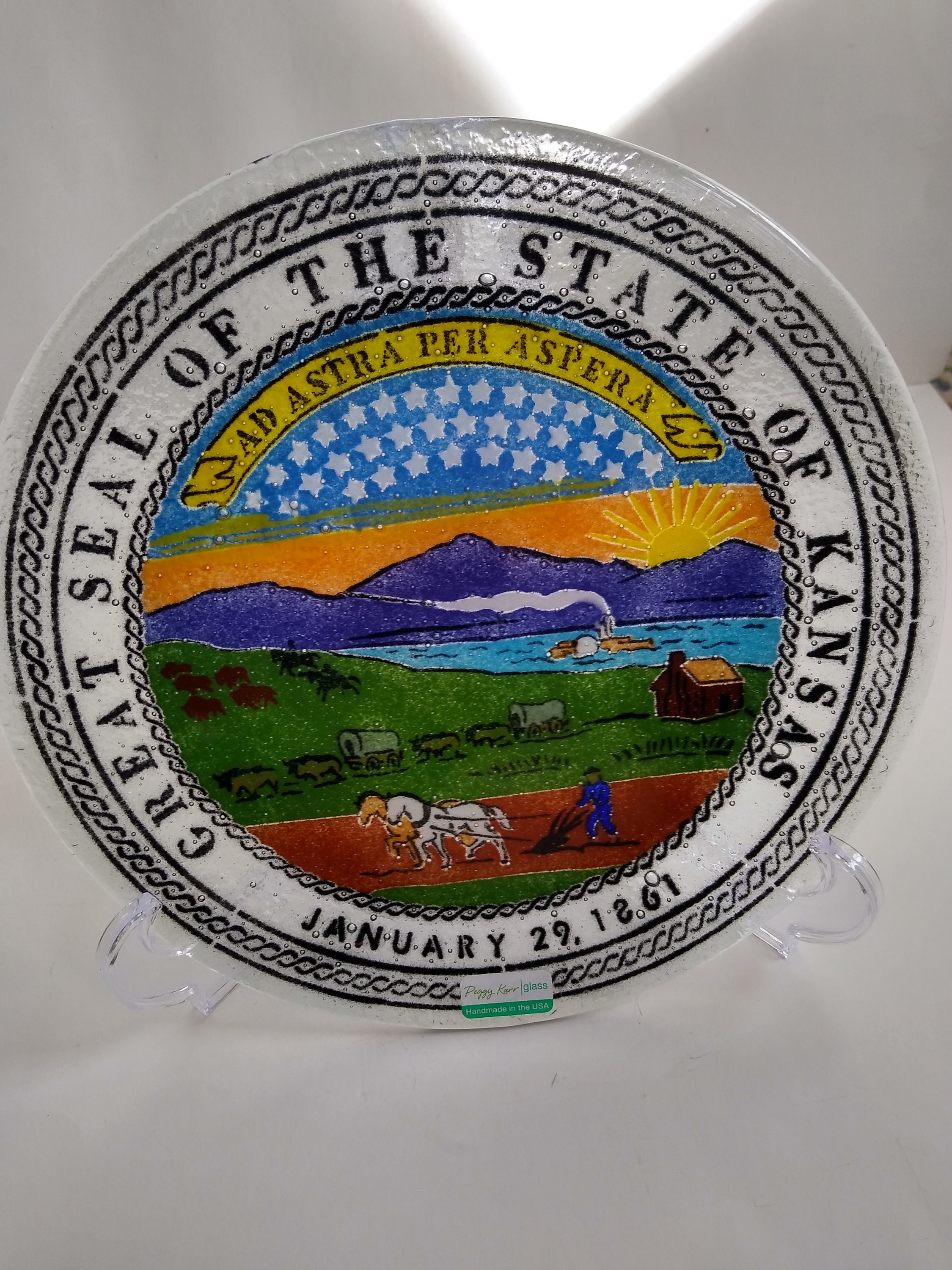 Peggy Karr Kansas Plate 11 Custom Plate Signed - Etsy