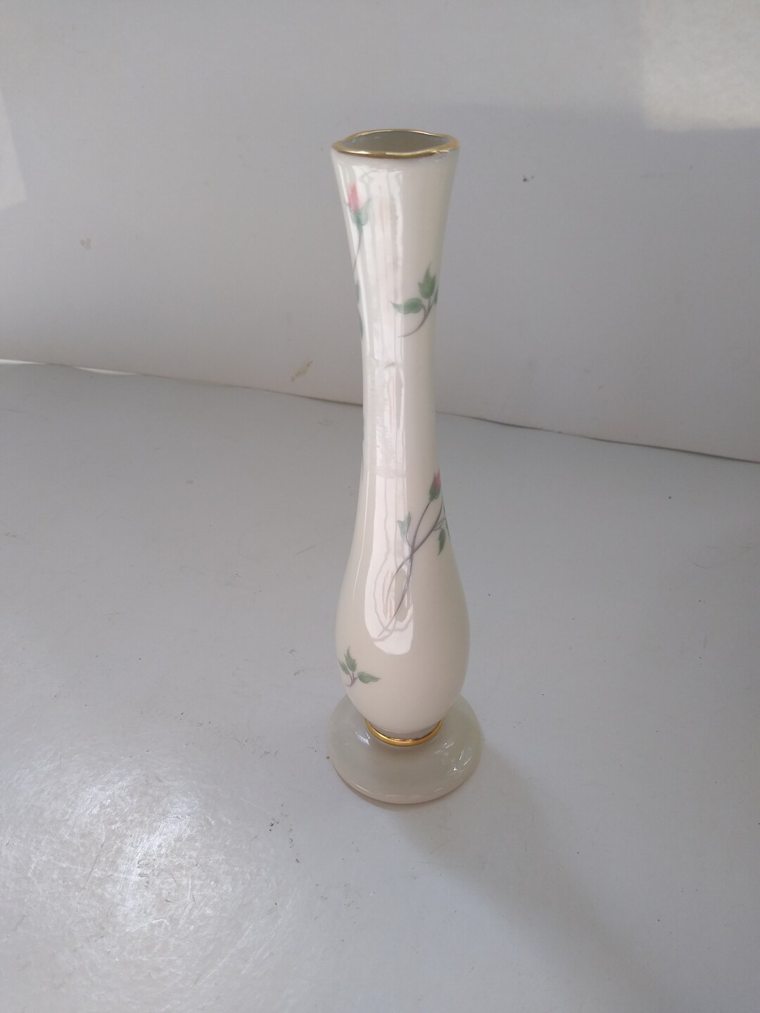 Lenox Rose Manor Bud Vase: 7" With Gold Trim - Etsy