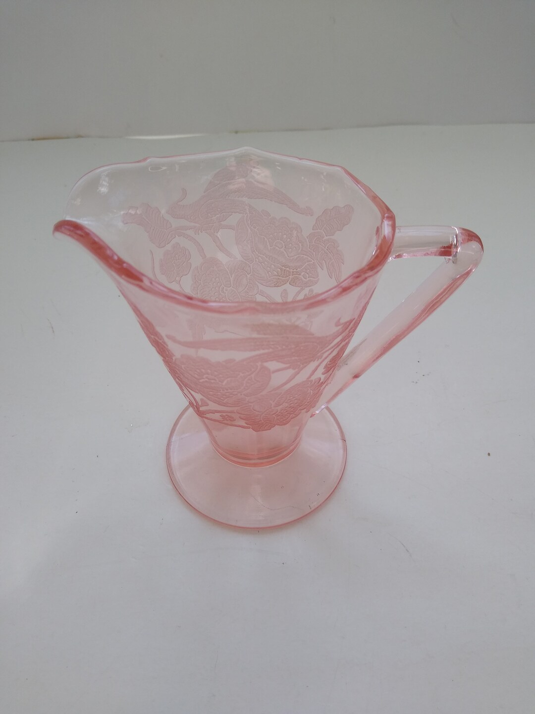Pink Depression Glass nora Bird Line 300 Pattern Creamer 4 1/2 - Etsy