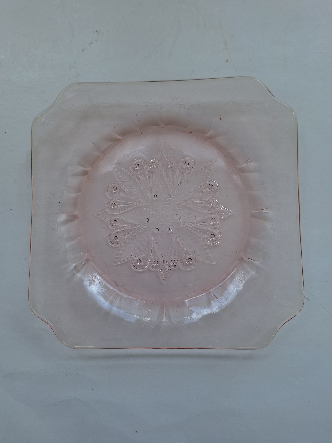 Pink Depression Glass "adam" Pattern Sherbert Plate 6" - Etsy