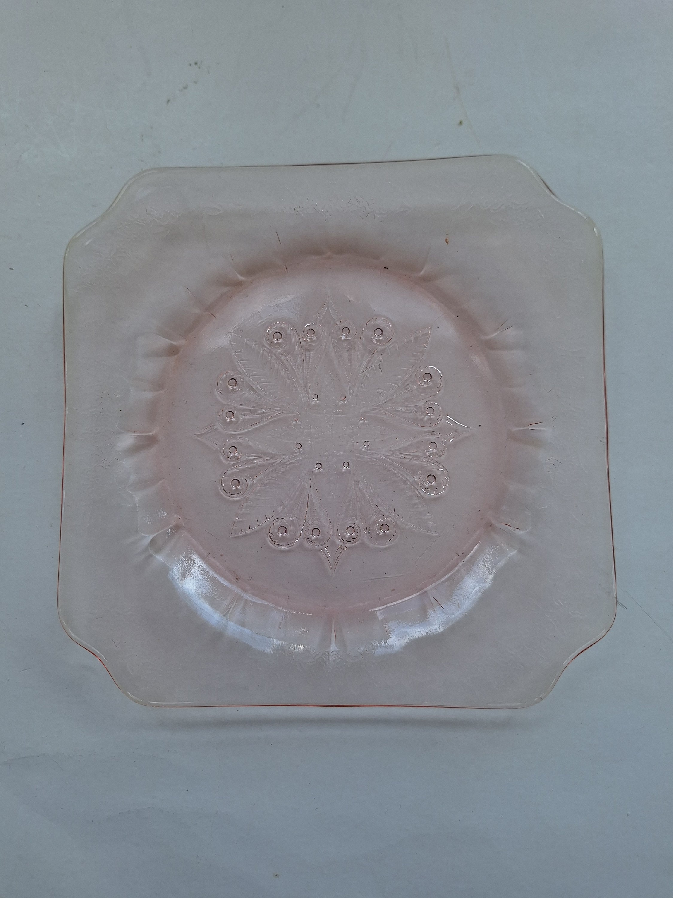 Pink Depression Glass adam Pattern Sherbert Plate 6 - Etsy
