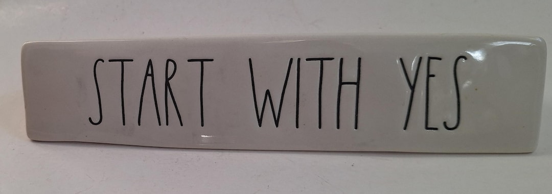 Rae Dunn Artisan Collection start With Yes Stand 8 - Etsy