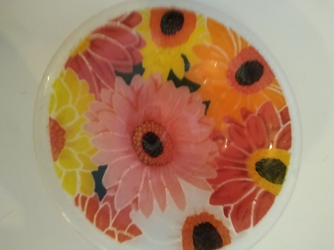 Peggy Karr "gerbera Daisy" 9" Bowl Signed - Etsy