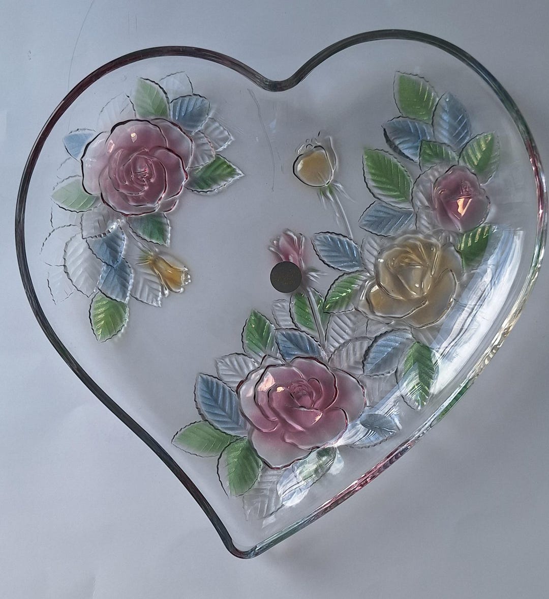 Soga-mikasa Heart Shaped Platter 11" Embossed With Flowers. - Etsy