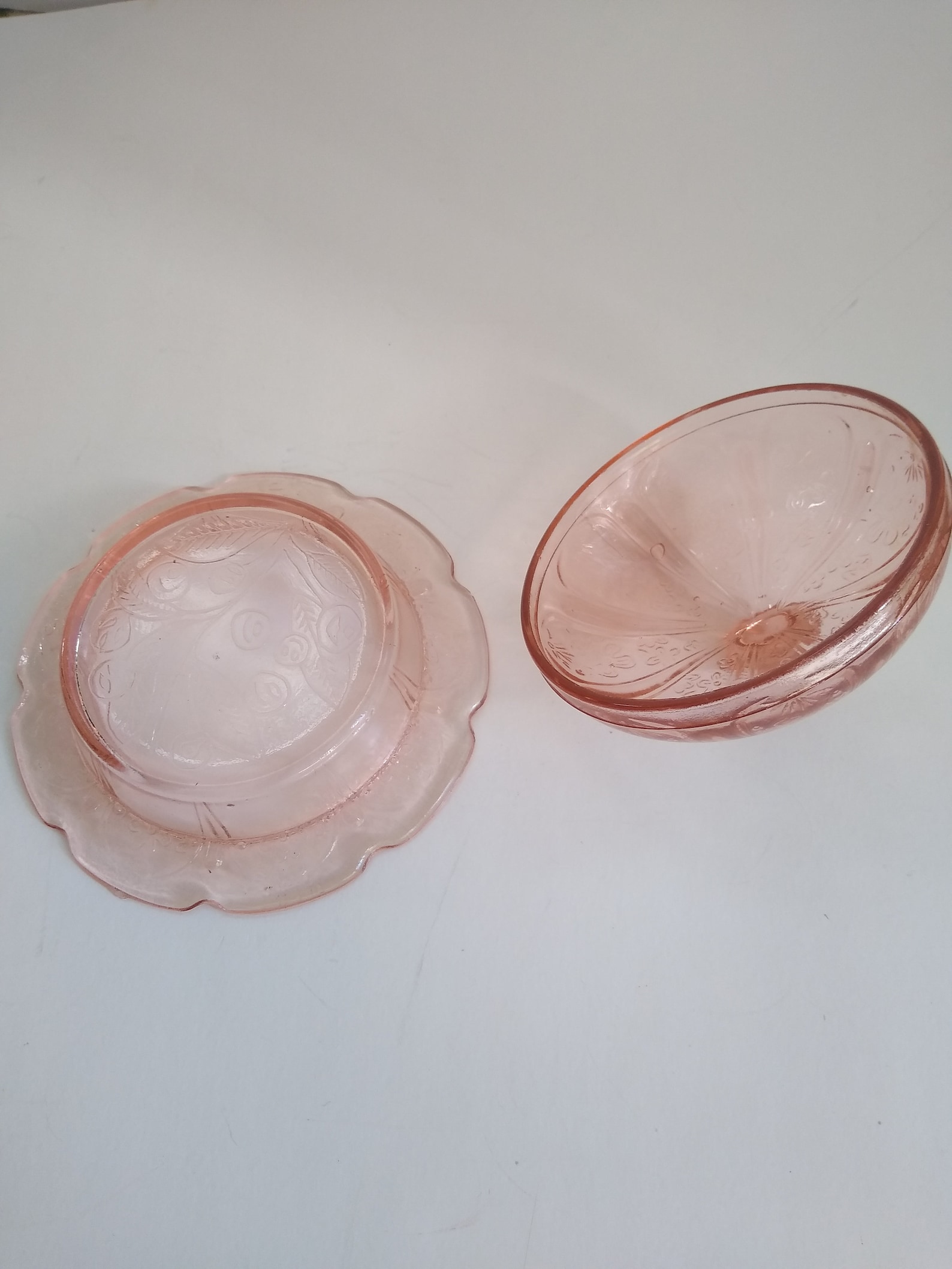 Pink Depression Glass mayfair Open Rose Pattern Butter Dish 8 - Etsy