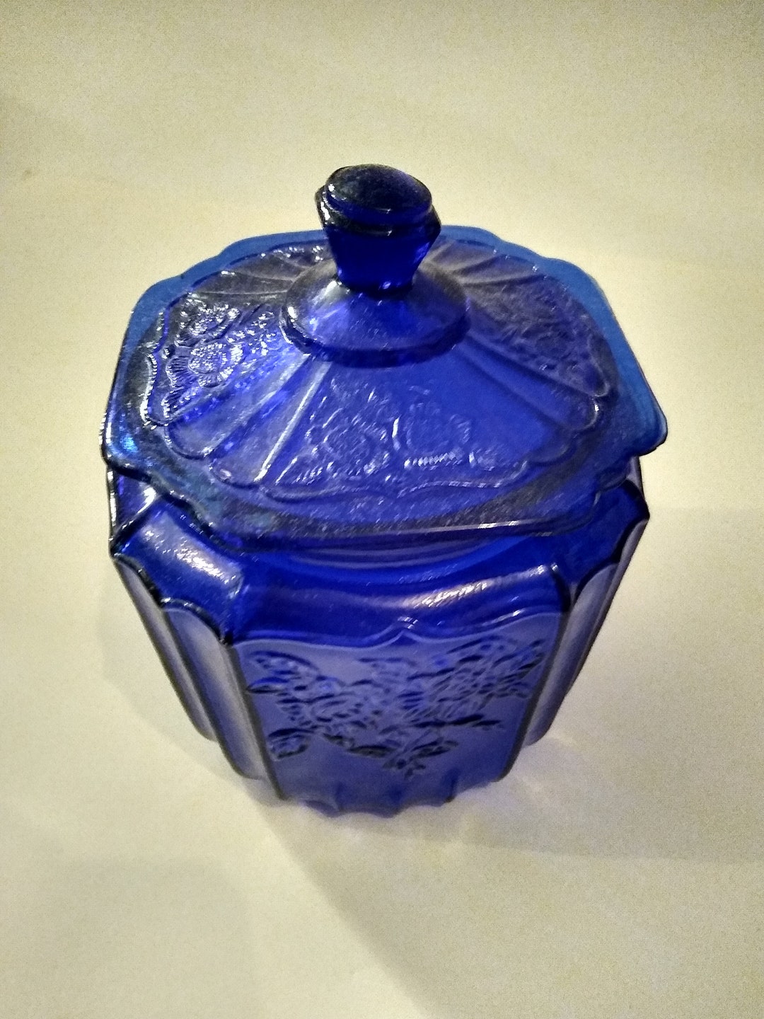 Cobalt Blue Mayfair Cookie Jar: Reproduction Glass Jar - Etsy