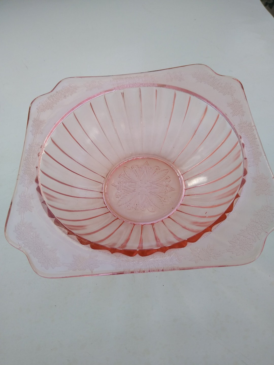 Pink Depression Glass "adam" Pattern Berry Bowl 7.75" - Etsy