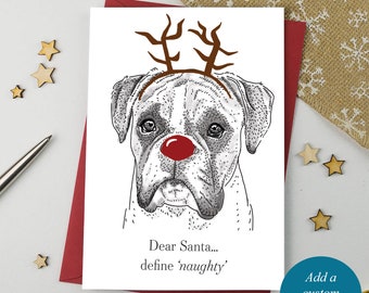 Dog christmas cards | Etsy
