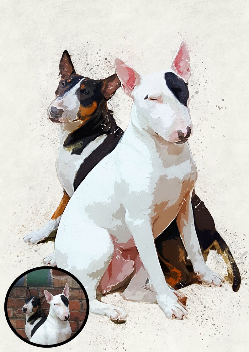 Custom Dog portrait Custom Pet portrait Custom Pet Painting | Etsy