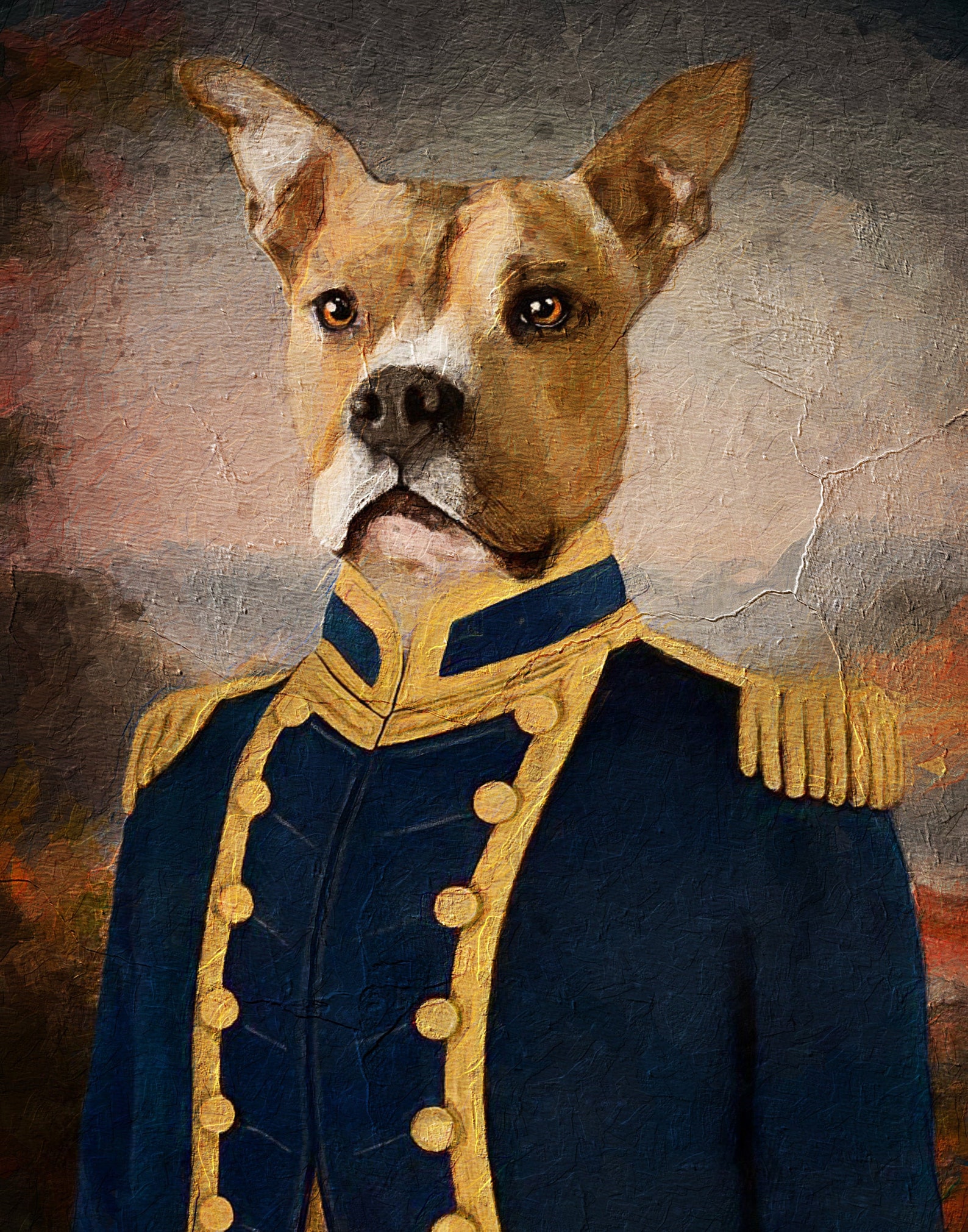 Custom Pet Portrait Personalized Regal Portrait Custom Dog | Etsy